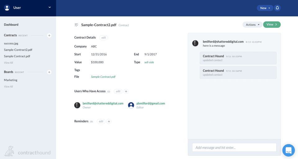 Contract Hound Software Reviews, Demo & Pricing - 2026
