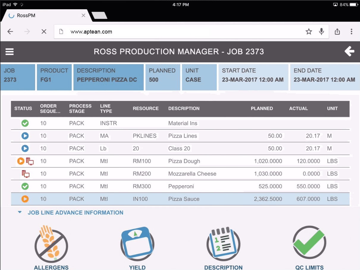 Aptean Process Manufacturing ERP Ross Edition Software Reviews, Demo ...