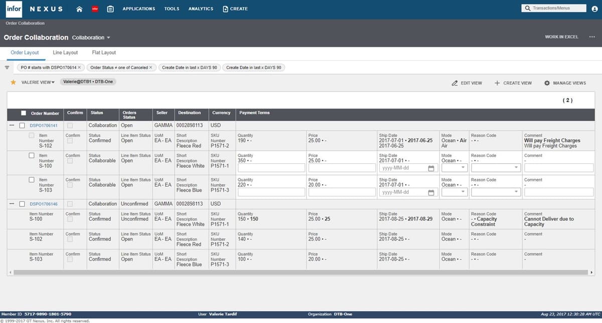 Infor Nexus Software Reviews, Demo & Pricing - 2026