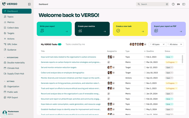 VERSO ESG Hub Software Reviews, Demo & Pricing - 2026